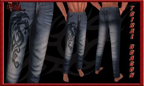 Second Life Marketplace - Jeans Dragon Desing Male