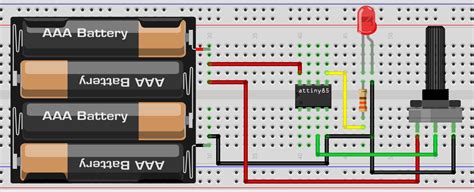 exploring attiny85 pwm using arduino controlling led brightness with a
