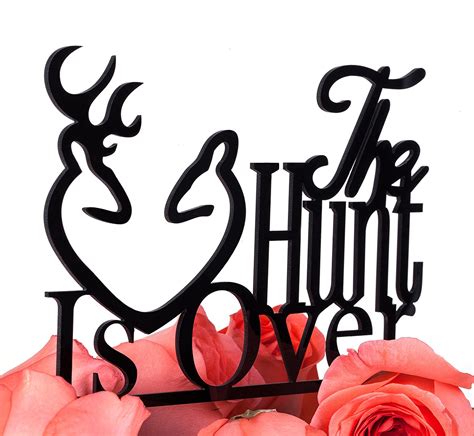 LOVENJOY Gift Box Pack Deer The Hunt Is Over Acrylic Wedding Cake