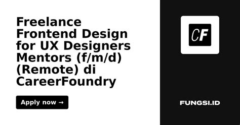 Freelance Frontend Design For Ux Designers Mentors Fmd Remote Di