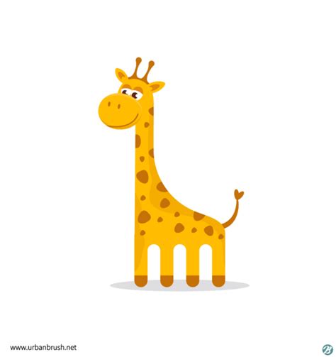 기린 캐릭터 일러스트 Ai 무료다운로드 Free Giraffe Character Vector 기린 캐릭터 일러스트 디즈니