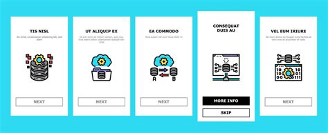 Database Administrator Server Onboarding Icons Set Vector 33064604 Vector Art At Vecteezy