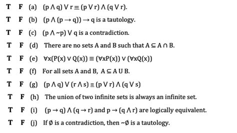 Solved F A Pq R Pr Qr F B P Pq Q Is A Chegg Com