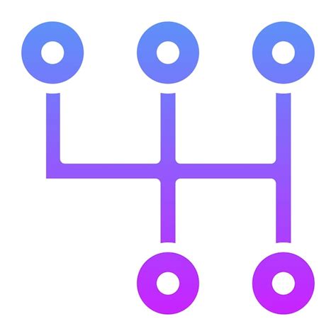 Ilustración Del Icono Vectorial De Cambio De Marchas Del Conjunto De