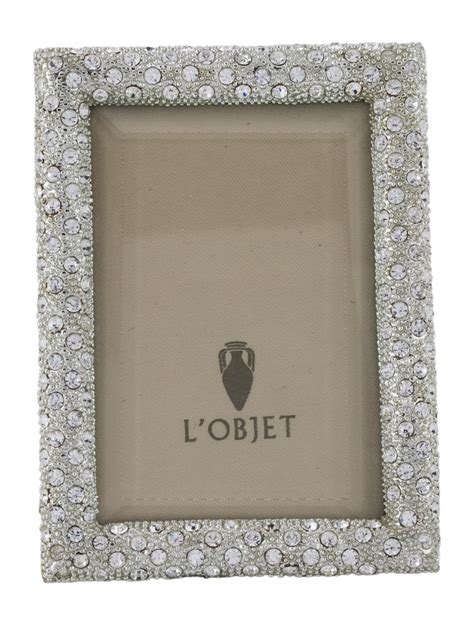 Lobjet Mini Pave Picture Frame Silver Decorative Accents Decor