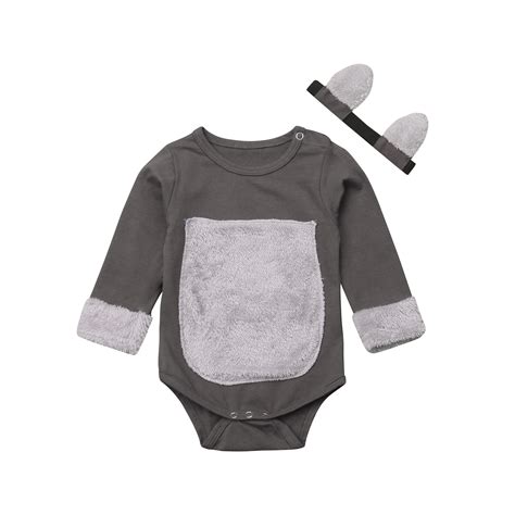 패션 신생아 소년 소녀 옷 바디 슈트 정장 헤어 밴드 복장 세트 긴 소매 가을 0 2y 천을바디 슈트 Aliexpress