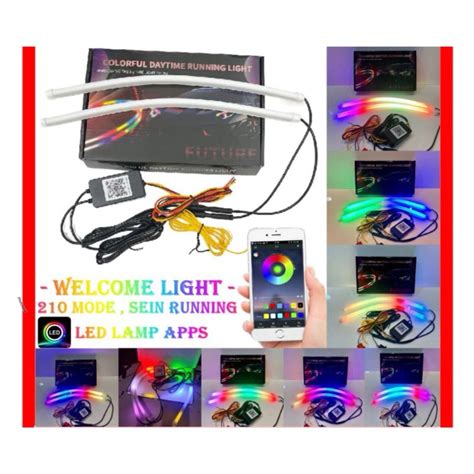 Jual DRL Alis RGB Welcome Light 30cm Sein Running Bluetooth App
