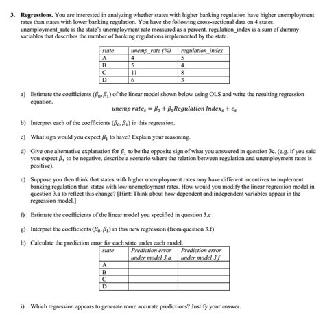 Solved 3 Regressions You Are Interested In Analyzing