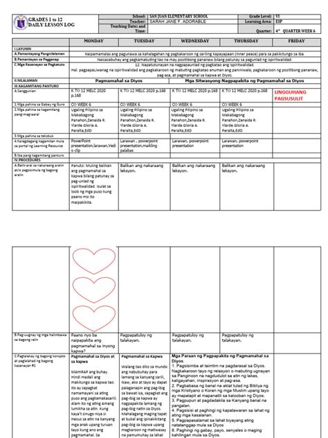 Esp 6 Dll Week 6 Q4 Pdf