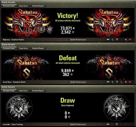 Sabaton Battle Results 1900 Wot Mods