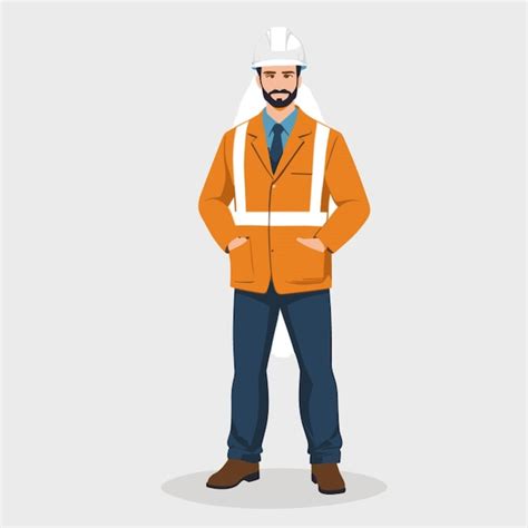 Premium Vector Engineer Vector On White Background