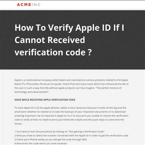 How To Verify Apple Id If I Cannot Received Verification Code R Apple