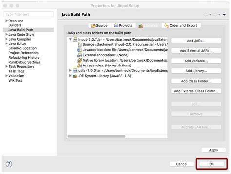 tutorial on how to install and setup jinput on mac os x using eclipse