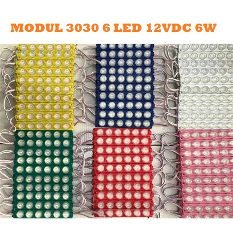 Jual Modul LED 3030 6LED Injeksi DC12V 6W Waterproof IP65 6 Mata Jumbo