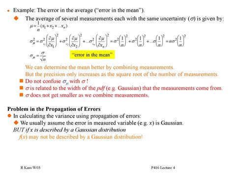 Lecture 4 Propagation of errors - ppt download