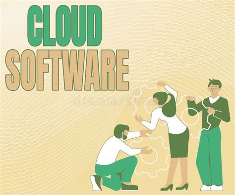 Text Showing Inspiration Cloud Software Business Idea Programs Used In Storing Accessing Data