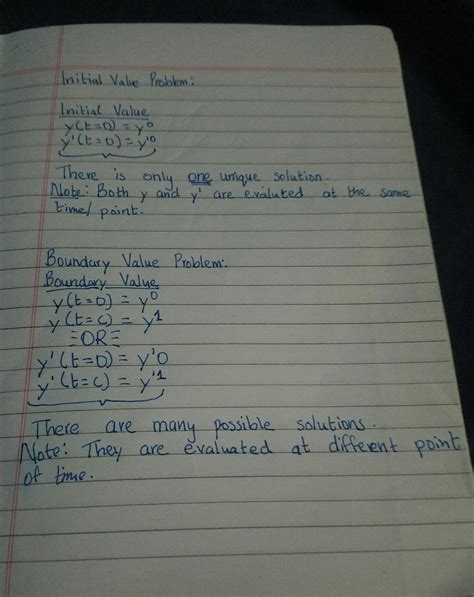 Difference Between Boundary Value And Initial Conditions