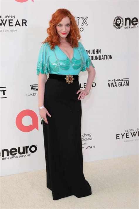 Christina Hendricks Elton John Aids Foundation S Oscars Viewing Party Celebmafia