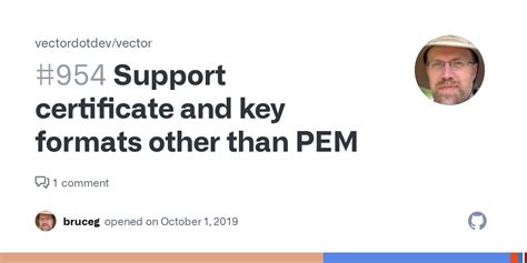 Support Certificate And Key Formats Other Than Pem · Issue 954