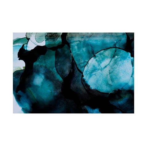 Canvas Wall Art Tom Quartermaine Dark Blue Alcohol Ink Wall Art For