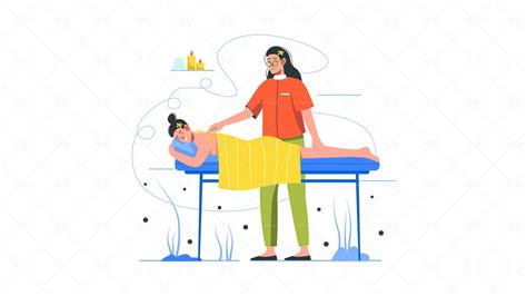 Masseuse Massaging Female Clients Back Graphics Motion Array