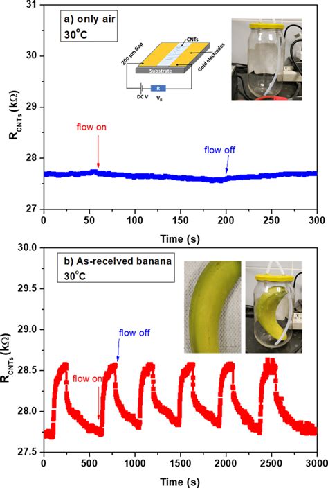 Sensor Output Versus Time In Case Of A Only Air Without A Banana And