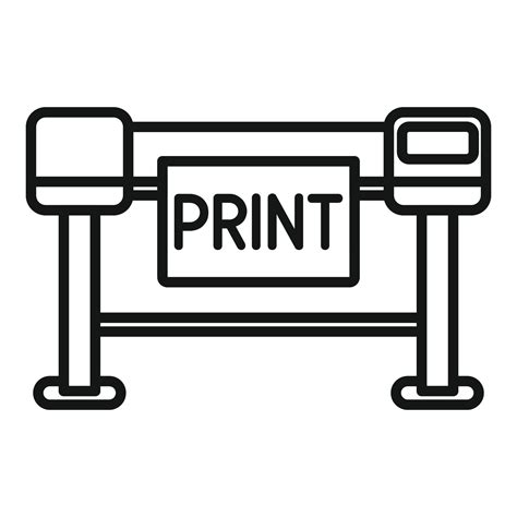 plotter print icon outline vector printer machine 21503045 vector art