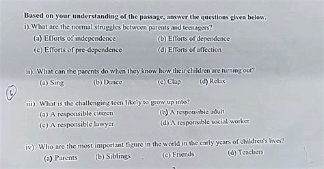 Based On Your Understanding Of The Passage StudyX
