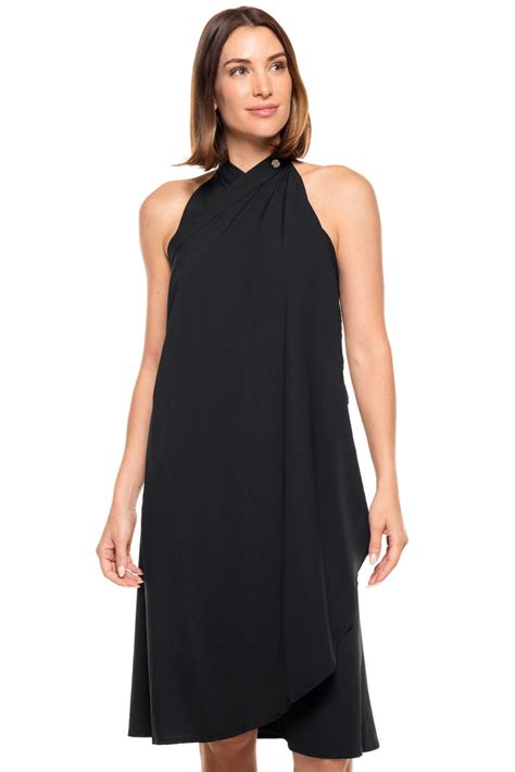 Womens Convertible Wrap Black Upf 50