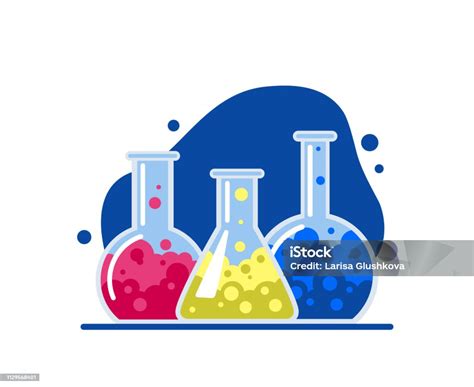 멀티 컬러 화학 액체와 유리 플라스 크 화학 물리적 묘사에 대한 스톡 벡터 아트 및 기타 이미지 화학 물리적 묘사 증기