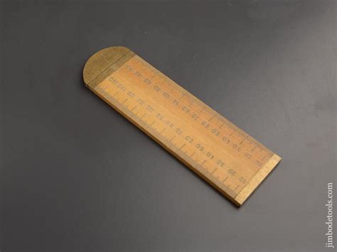 Unused Six Inch Smallwood Boxwood And Brass Rope Caliper Rule 86295