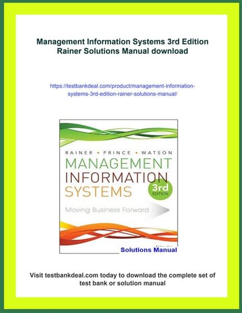 Management Information Systems 3rd Edition Rainer Solutions Manual Pdf