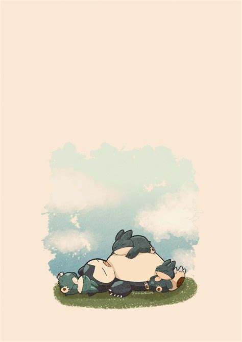 Snorlax And Munchlax Pokemon Drawn By Zozozoshion Danbooru