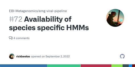 Availability Of Species Specific Hmms · Issue 72 · Ebi Metagenomics