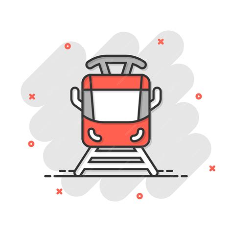 Ícone De Metrô Em Estilo Cômico Ilustração Em Vetor De Desenho Animado