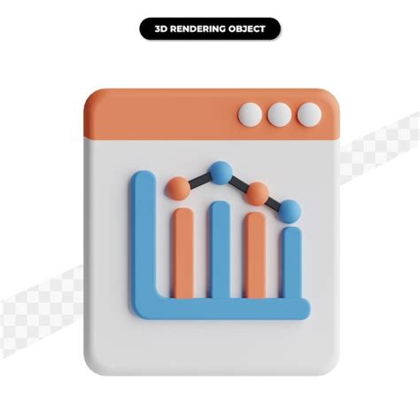 Premium Psd 3d Render Bar Chart Illustration