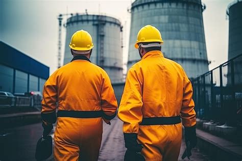 Premium Ai Image Professional Workers At Nuclear Power Plant