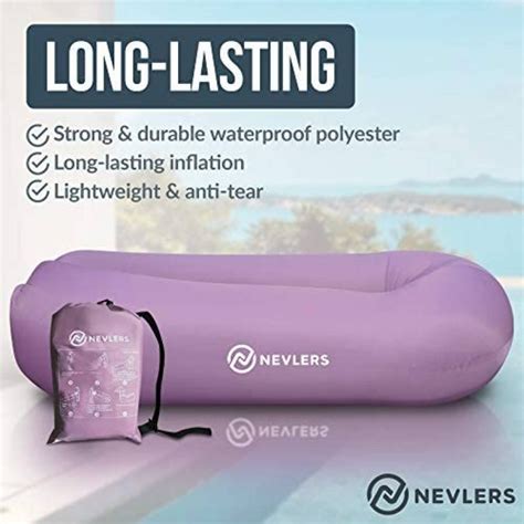 Tumbona Inflable Portatil Nevlers 2 Sofas Impermeable Azul