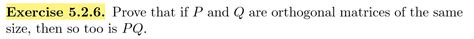 Solved Exercise Prove That If P And Q Are Orthogonal Chegg