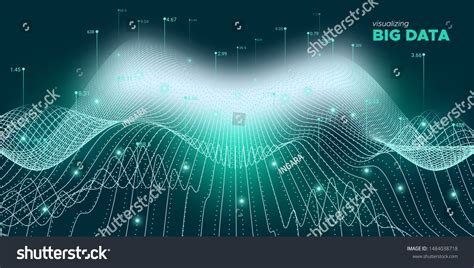 Future Bigdata Illustration Particle Matrix Background Stock Vector