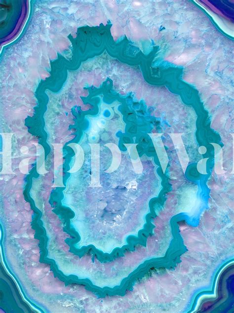 Blue Abstract Agate Pattern Wallpaper