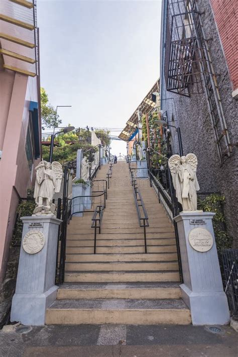 Baguio City Philippines The Baguio Cathedral Stairs Leading To Our