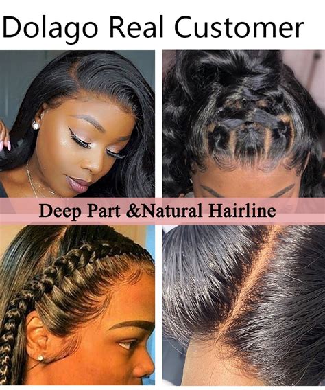 Dolago Thick Body Wave Full Lace Human Hair Wigs For Women 180 Density
