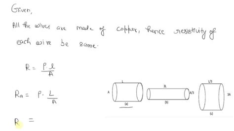 solved the figure below shows three cylindrical copper conductors