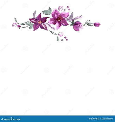 Watercolor Flower Frame Watercolor Flower Background Royalty Free