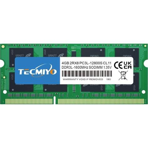 4go Ddr3 Ddr3l 1600mhz Sodimm Mémoire Ram Pc3 Pc3l 12800 2rx8 135v 1
