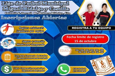 Liga Infantil Y Juvenil De Dolores Hidalgo Invita A Participar En El