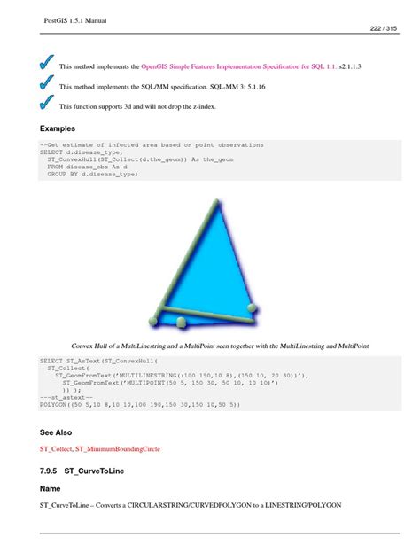 Examples Opengis Simple Features Implementation Specification For Sql 11 Pdf Geometry