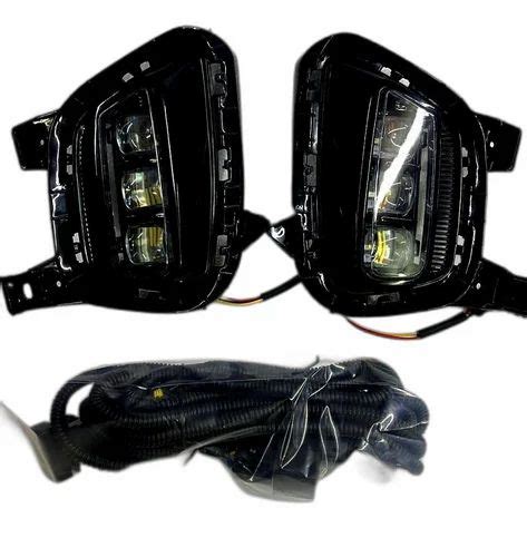 Led Abs Plastic Kia Sonet Ice Cube Projecter Fog Lamp Set Light
