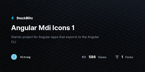 Angular Mdi Icons 1 Stackblitz